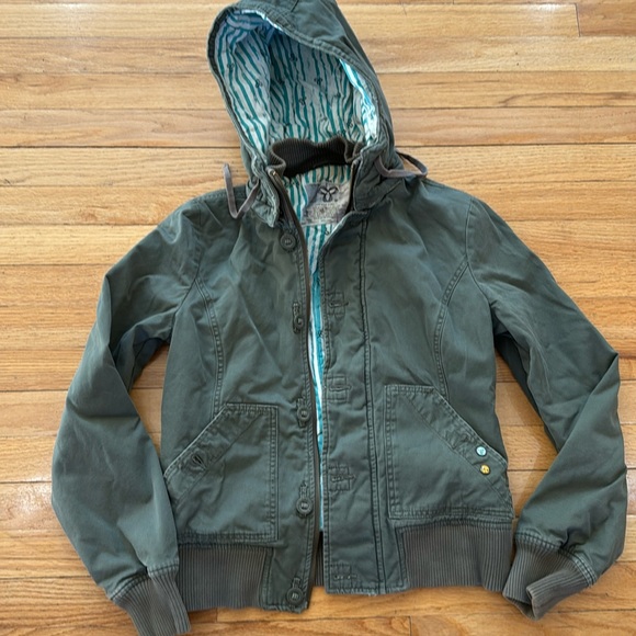 TNA | Jackets & Coats | Tna Army Green Hooded Jacket | Poshmark